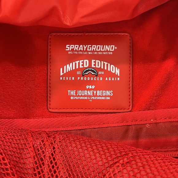 Bags | Sprayground Dynamic Red And Black Checkered Backpack | Poshmark